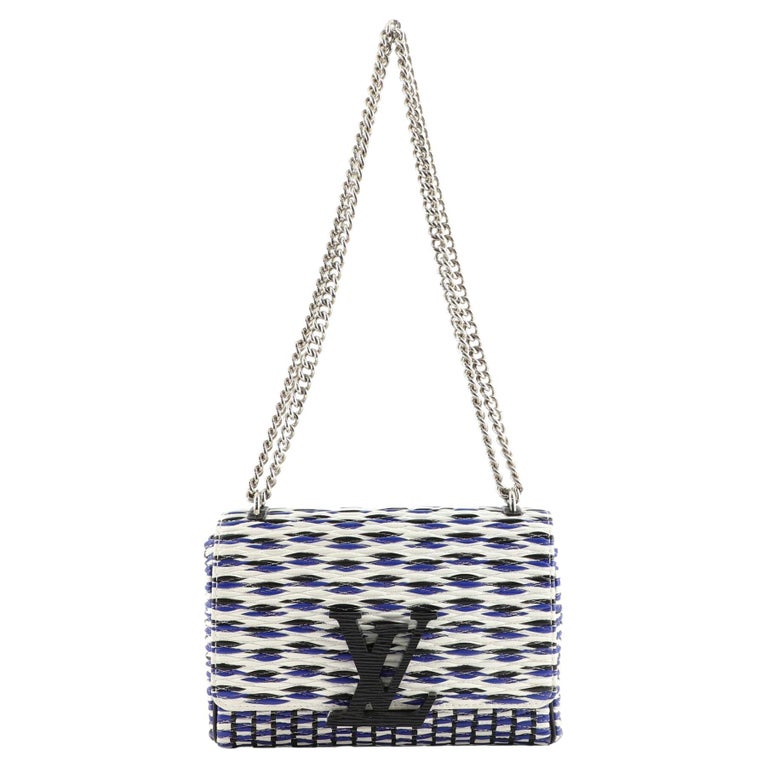 Louis Vuitton Chain Louise Smoke Clutch Quilted Leather For Sale at 1stDibs