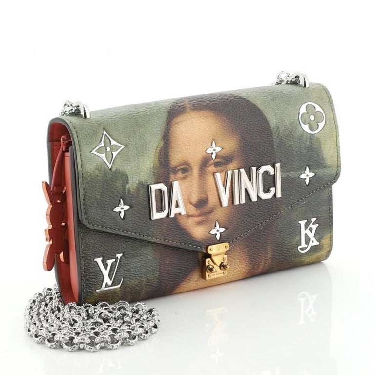 Louis Vuitton Chain Wallet Limited Edition Jeff Koons Da Vinci Print ...