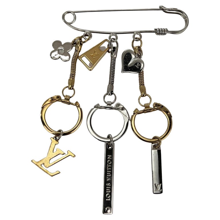 Louis Vuitton Charms Silver Gold Saftey Pin Logo Removable Charms ...