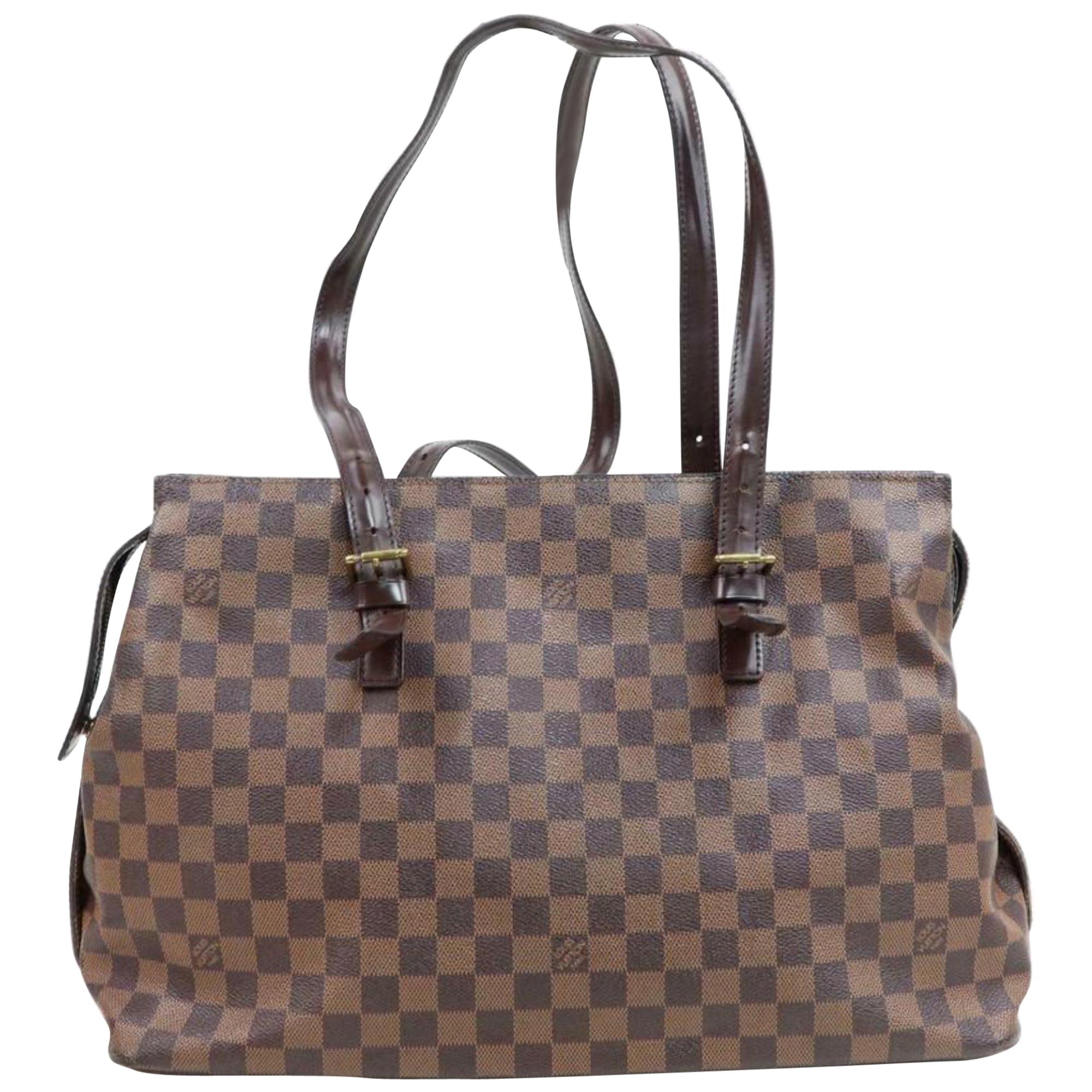 Louis Vuitton Chelsea Zip Tote 870449 Brown Coated Canvas Shoulder Bag ...
