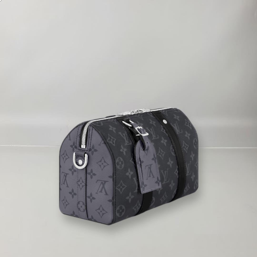Louis Vuitton City Keepall bag Monogram Eclipse canvas For Sale at 1stDibs