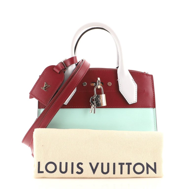Louis Vuitton City Steamer Handbag Leather Mini For Sale at 1stDibs