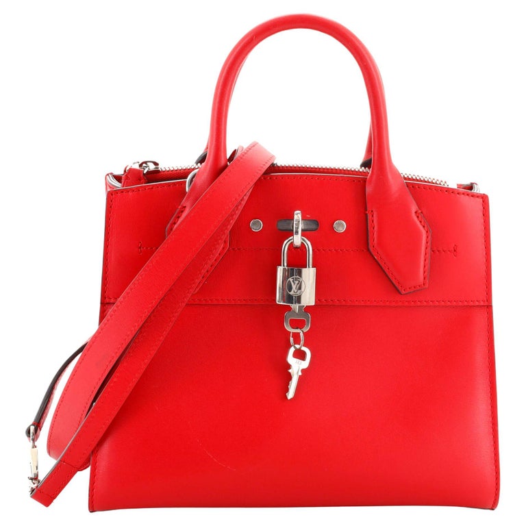 Louis Vuitton City Steamer Handbag Leather Mini For Sale at 1stDibs