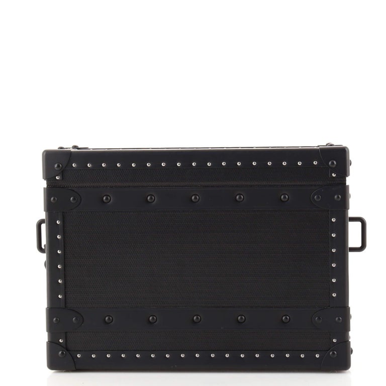 Louis Vuitton Clutch Box Bag Absolute Black Coated Canvas For Sale at ...