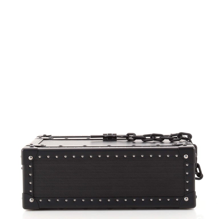 Louis Vuitton Clutch Box Bag Absolute Black Coated Canvas For Sale at ...