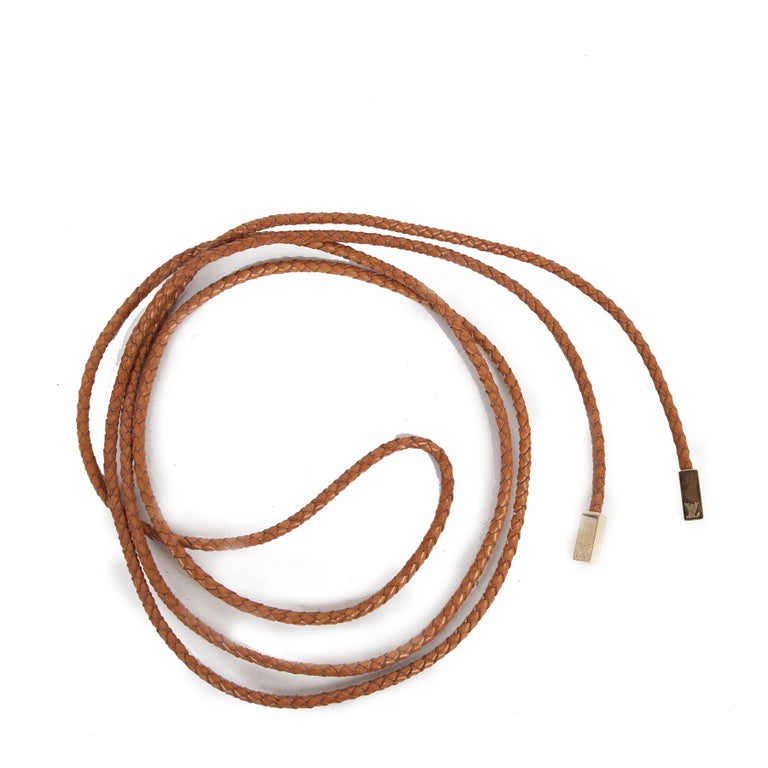 Louis Vuitton Cognac Leather Cord Belt at 1stDibs | louis vuitton rope ...