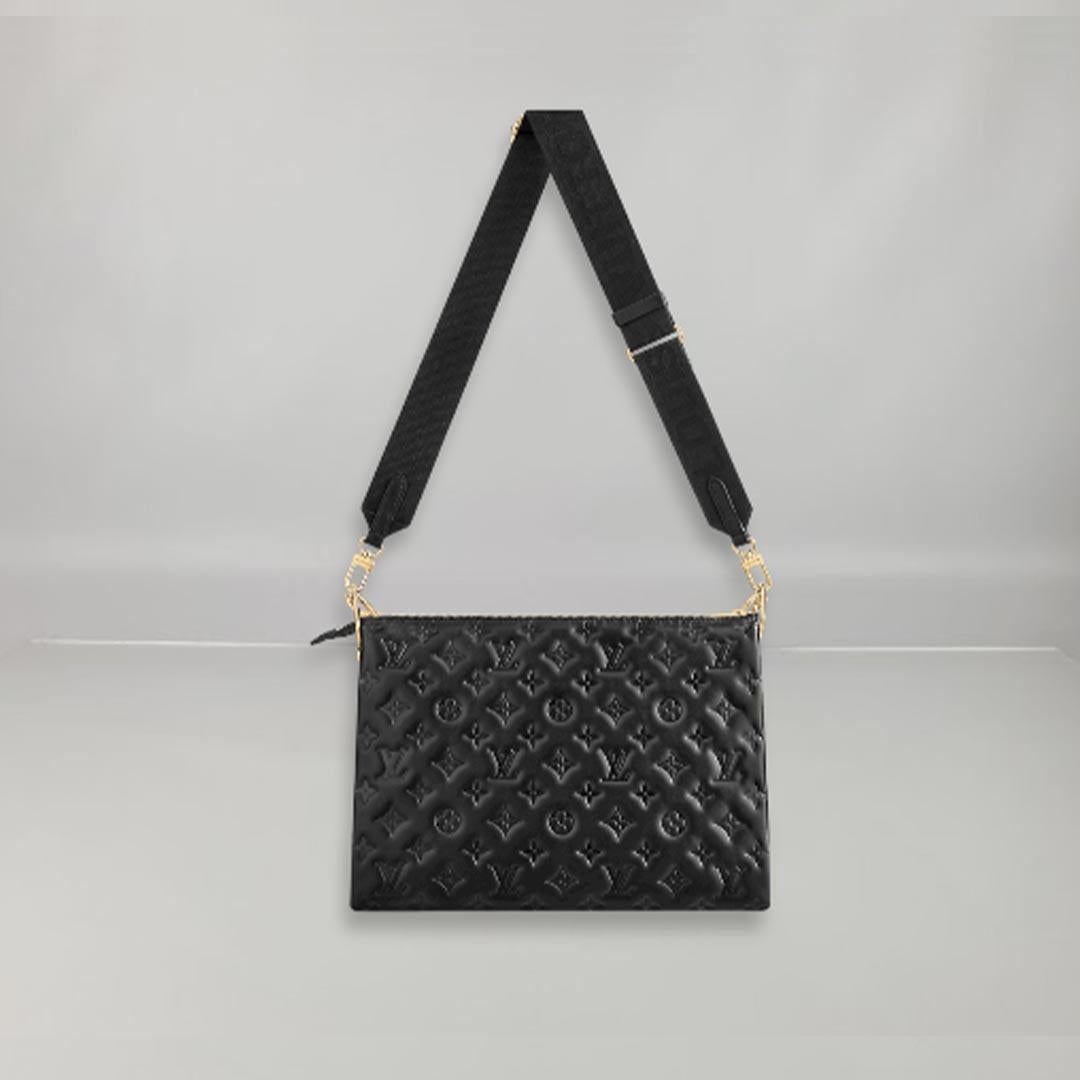 Louis Vuitton Coussin MM Bag Black Quilted Lambskin For Sale at 1stDibs ...