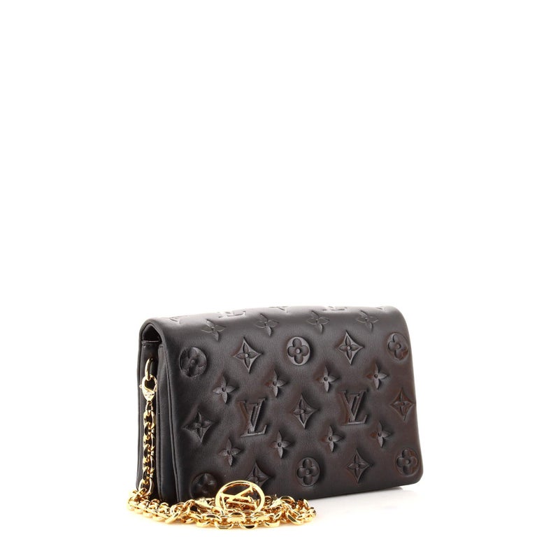 Louis Vuitton Coussin Pochette Monogram Embossed Lambskin at 1stDibs