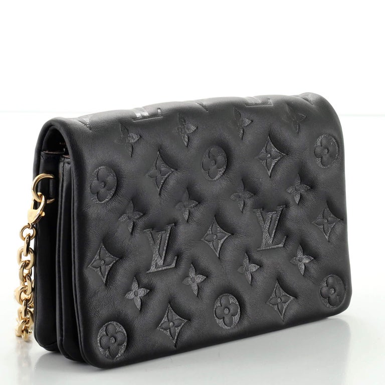 Louis Vuitton Coussin Pochette Monogram Embossed Lambskin at 1stDibs