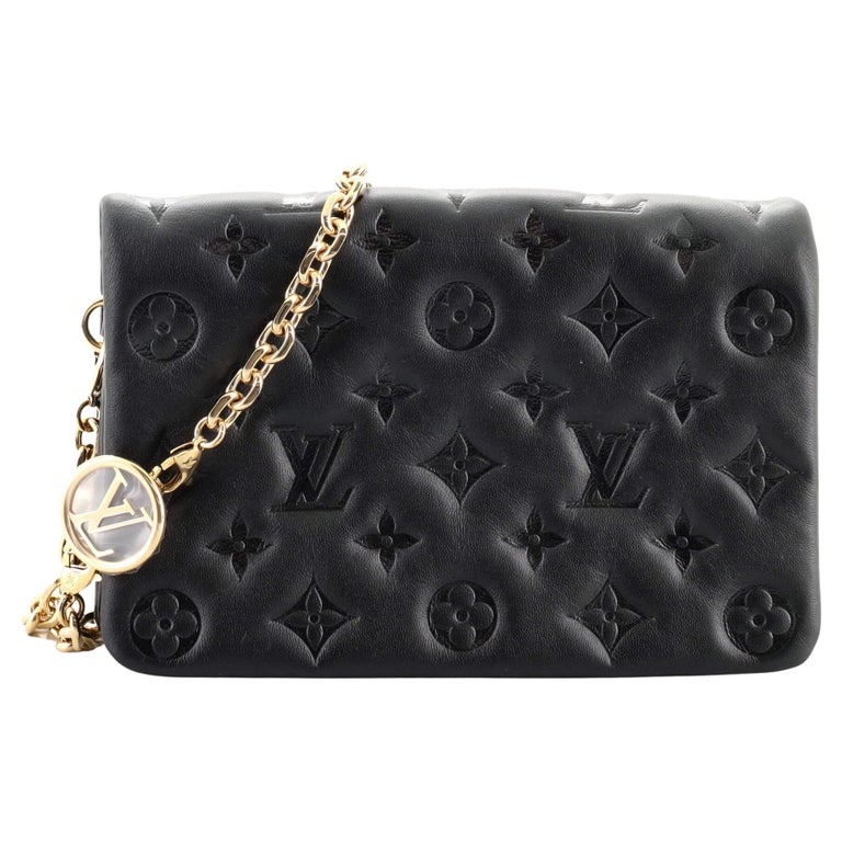 Louis Vuitton Coussin Pochette Monogram Embossed Lambskin at 1stDibs