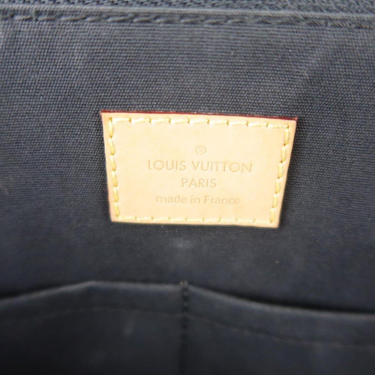 LOUIS VUITTON Cream Monogram Embossed Vernis Stickers Alma BB Handbag ...