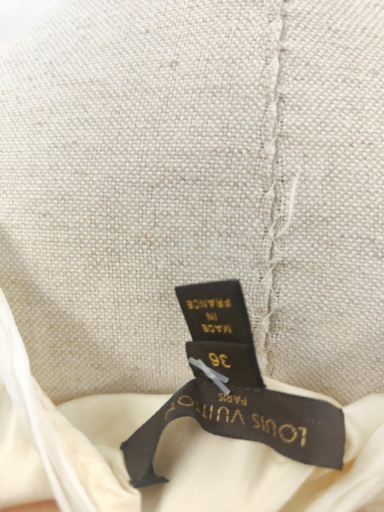 Louis Vuitton cream silk top For Sale at 1stDibs