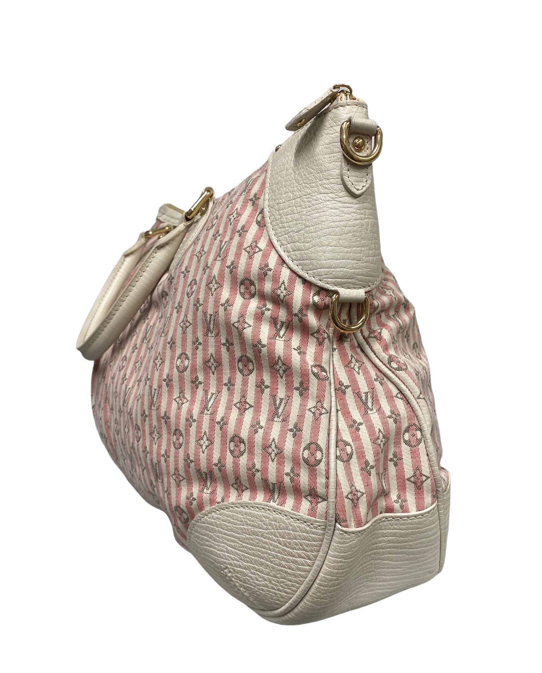 Louis Vuitton Croisette Marina Mini Lin Bag White and Pink Canvas For ...
