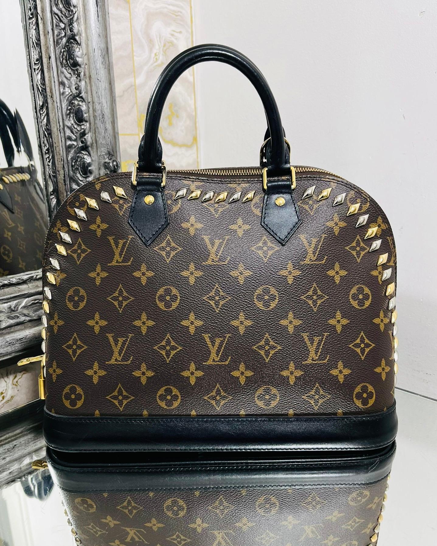 Louis Vuitton Cruise Runway Monogram Macassar Studded Alma Bag For Sale ...
