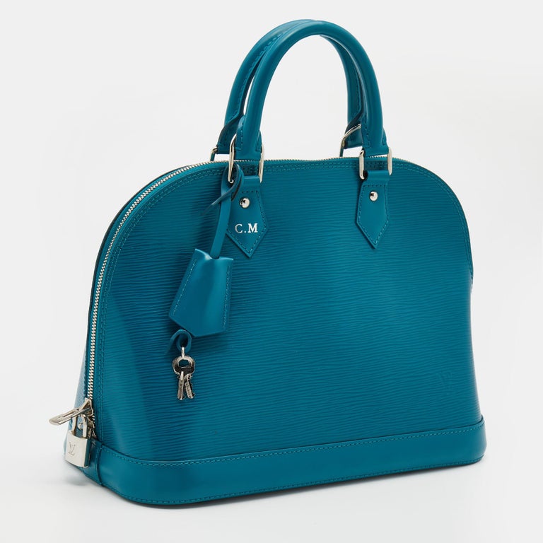 Louis Vuitton Cyan Epi Leather Alma PM Bag For Sale at 1stDibs