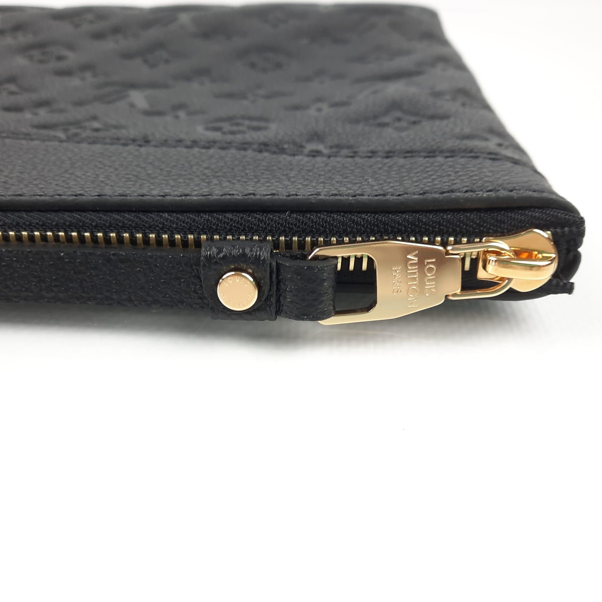 Louis Vuitton Daily Pouch Monogram Empreinte Leather Black For Sale at ...