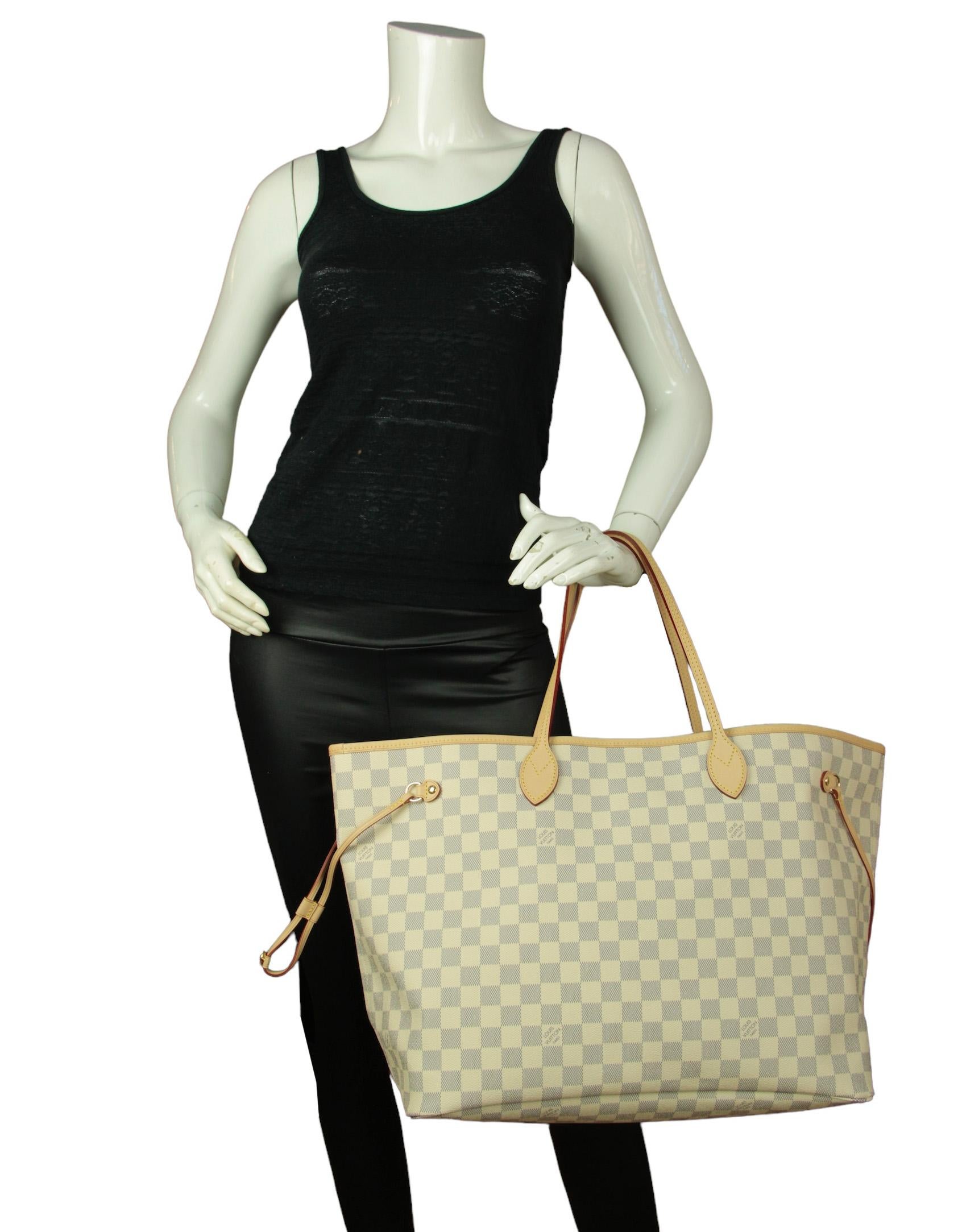 Louis Vuitton Damier Azur Neverfull GM Tote Bag w/ Insert at 1stDibs