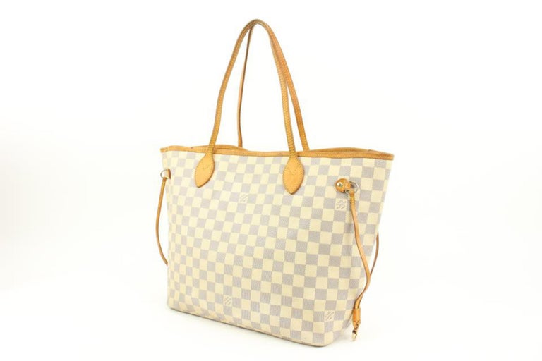 Louis Vuitton Damier Azur Neverfull MM Tote Bag 10lv216s For Sale at ...