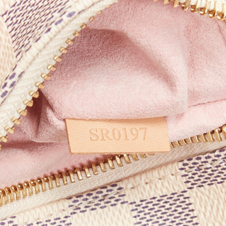 LOUIS VUITTON Damier Azur Sperone BB white checked backpack For Sale at ...