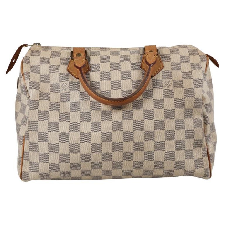 LOUIS VUITTON DAMIER AZURE Speedy 30 Bag For Sale at 1stDibs
