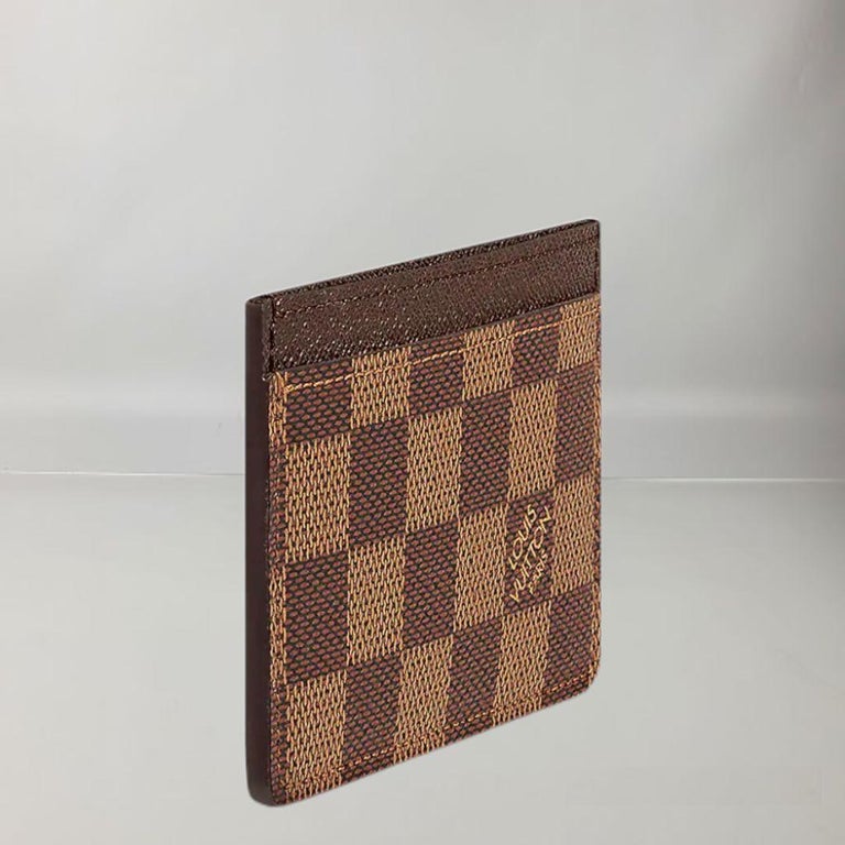 Louis Vuitton Damier Ebene Canvas Card Holder For Sale at 1stDibs