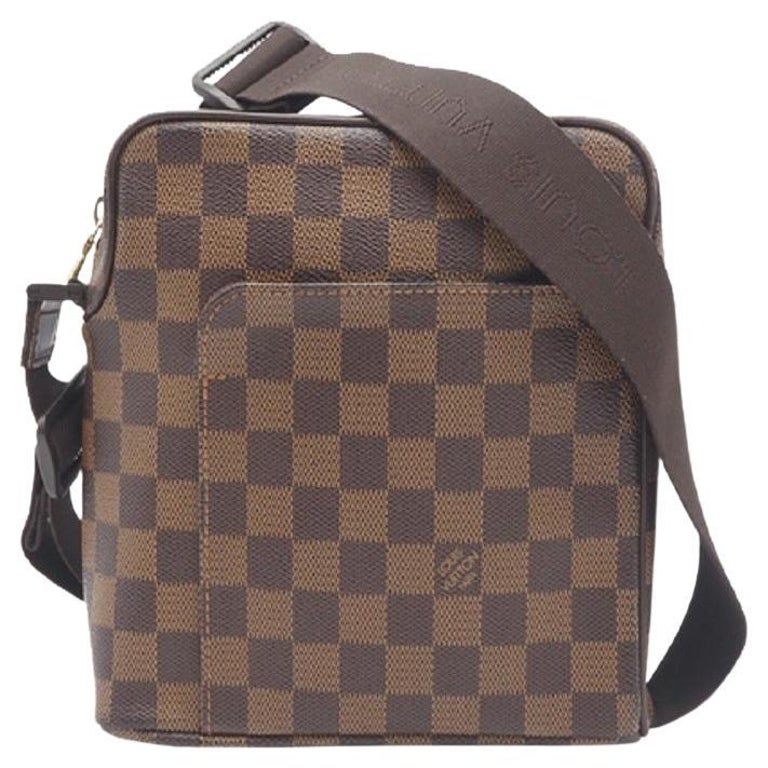 Louis Vuitton Damier Ebene Canvas Leather Olav PM Crossbody Bag For ...