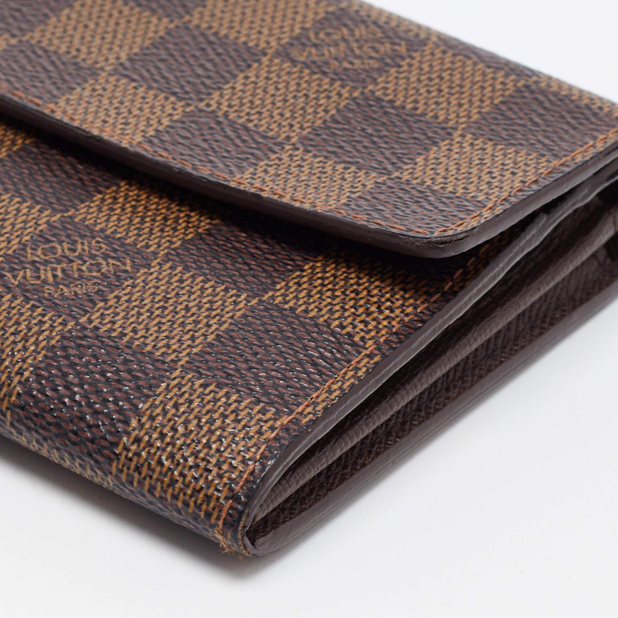Louis Vuitton Damier Ebene Canvas Sarah Wallet at 1stDibs