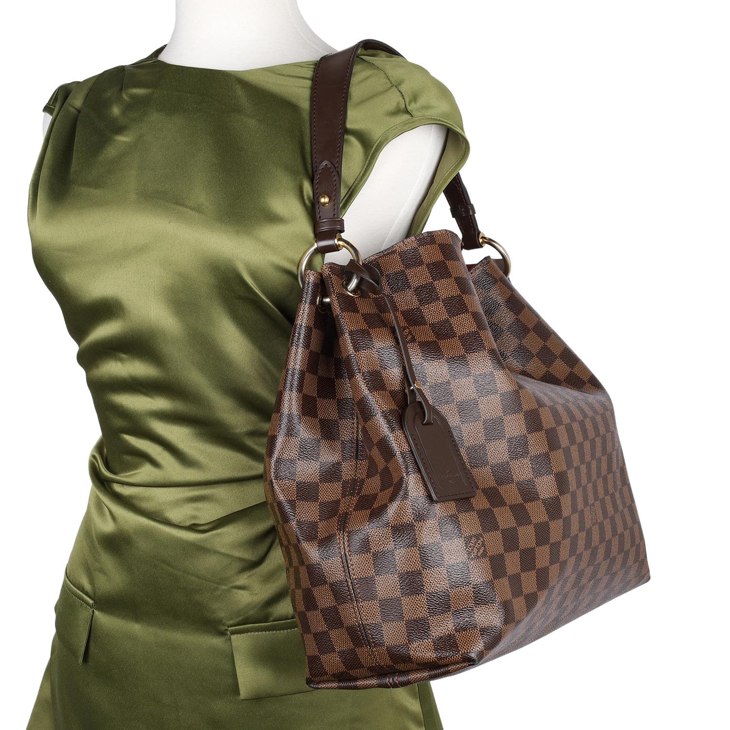 LOUIS VUITTON Damier Ebene Graceful MM Shoulder Bag For Sale at 1stDibs