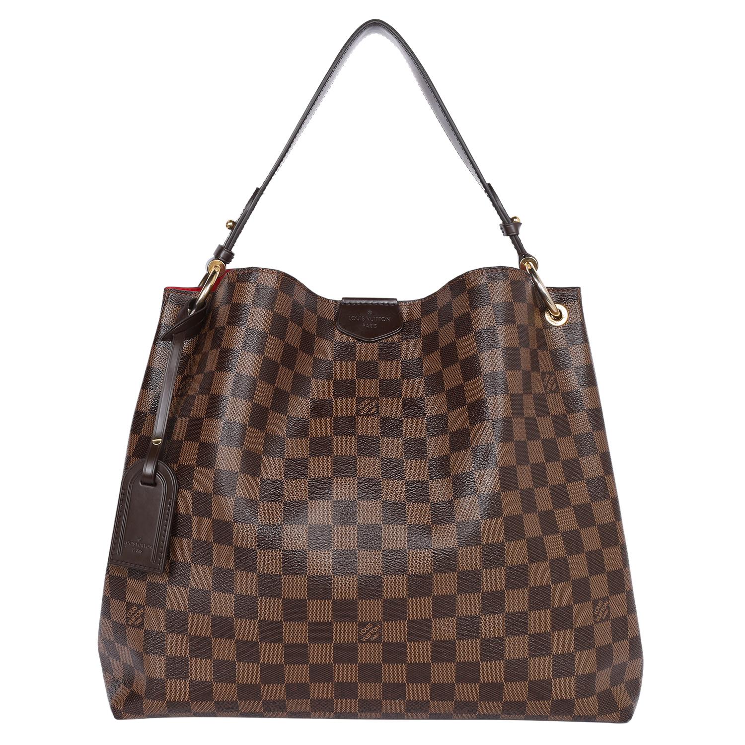LOUIS VUITTON Damier Ebene Graceful MM Shoulder Bag For Sale at 1stDibs