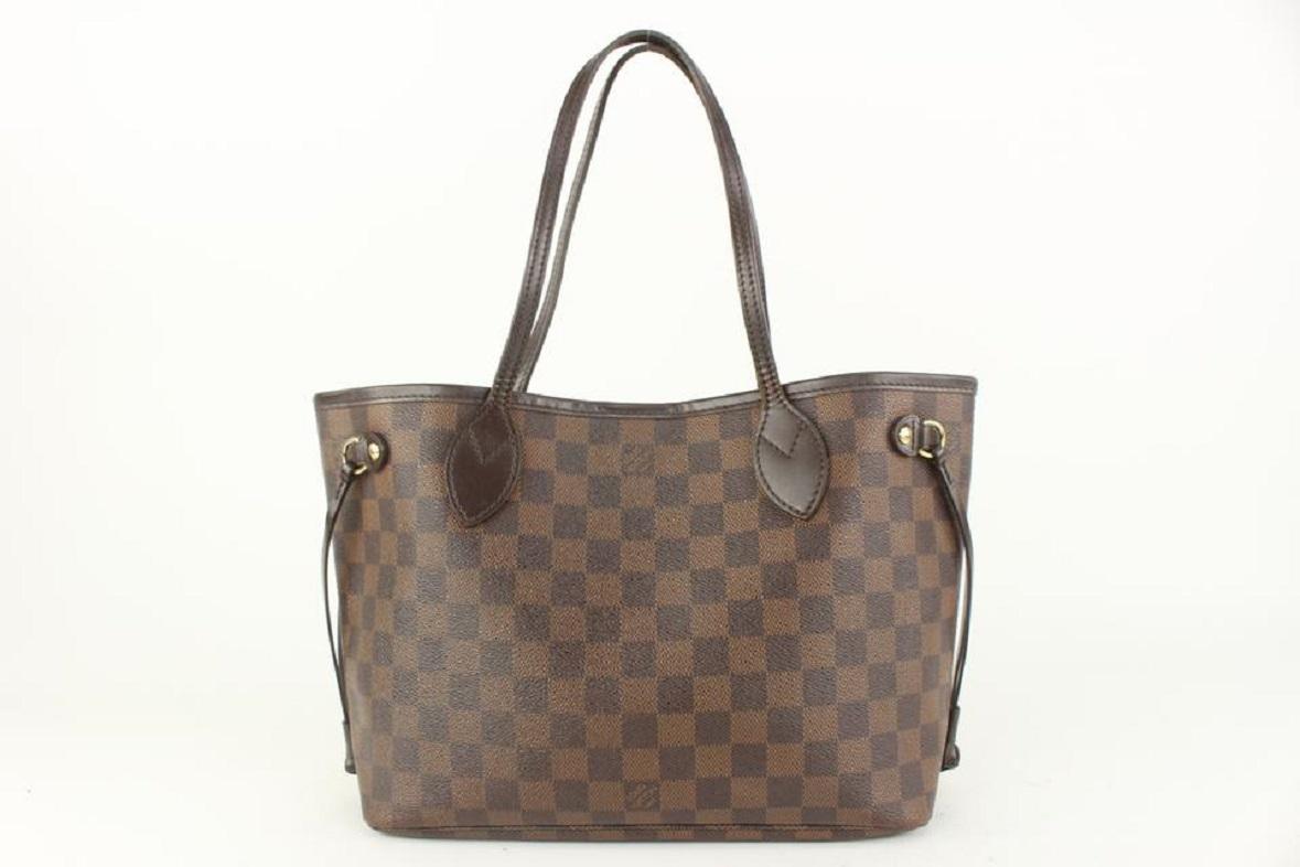 Louis Vuitton Damier Ebene Small Neverfull PM Tote 93lv4 For Sale at ...