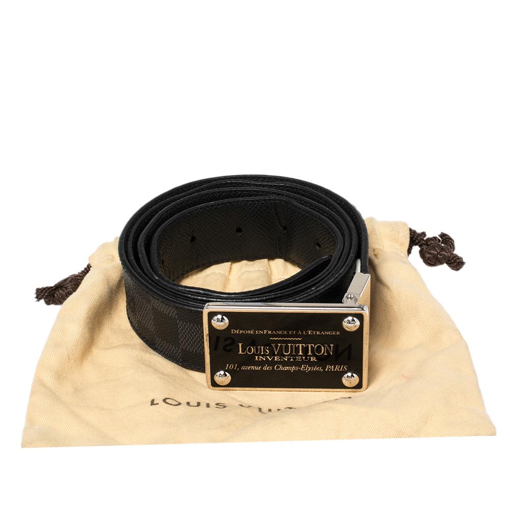 Louis Vuitton Damier Graphite Canvas Reversible Inventeur Belt 120 CM ...