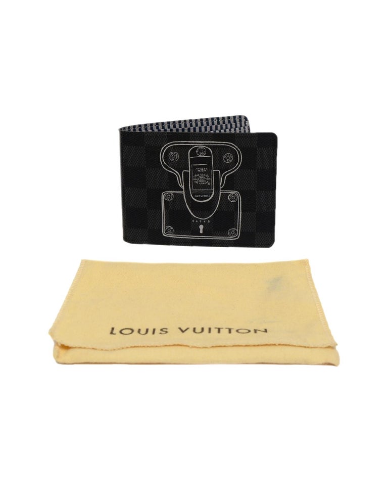 Louis Vuitton Damier Graphite Trunks and Locks Multiple Wallet For Sale ...
