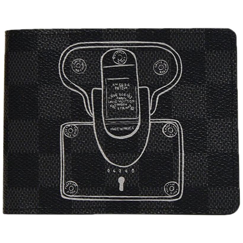 Louis Vuitton Damier Graphite Trunks and Locks Multiple Wallet For Sale ...