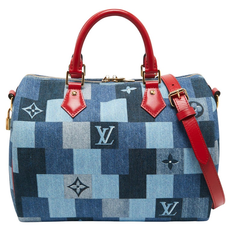 Louis Vuitton Damier Monogram Denim Patchwork Speedy Bandoulier 30 Bag ...