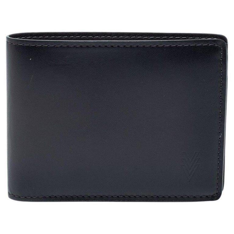 Louis Vuitton Dark Grey Leather Multiple Wallet at 1stDibs