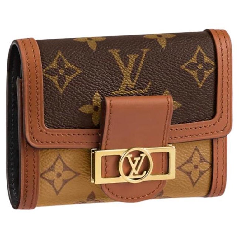 Louis Vuitton Dauphine Compact Wallet Monogram Reverse Coated Canvas ...