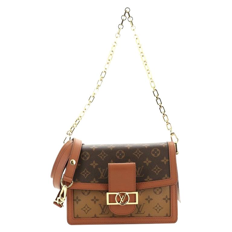 Louis Vuitton Dauphine Shoulder Bag Reverse Monogram Canvas MM at ...