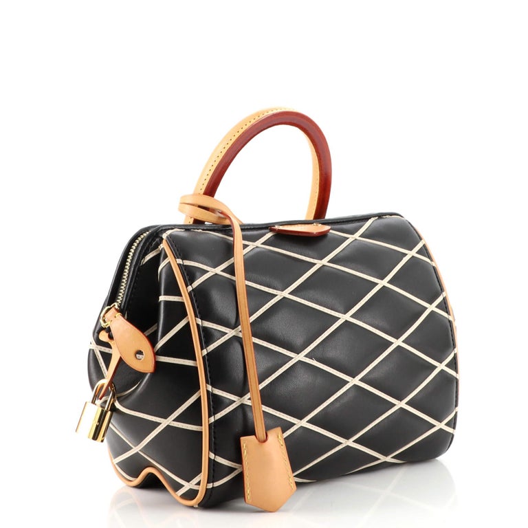 Louis Vuitton Doc Handbag Malletage Leather BB For Sale at 1stDibs