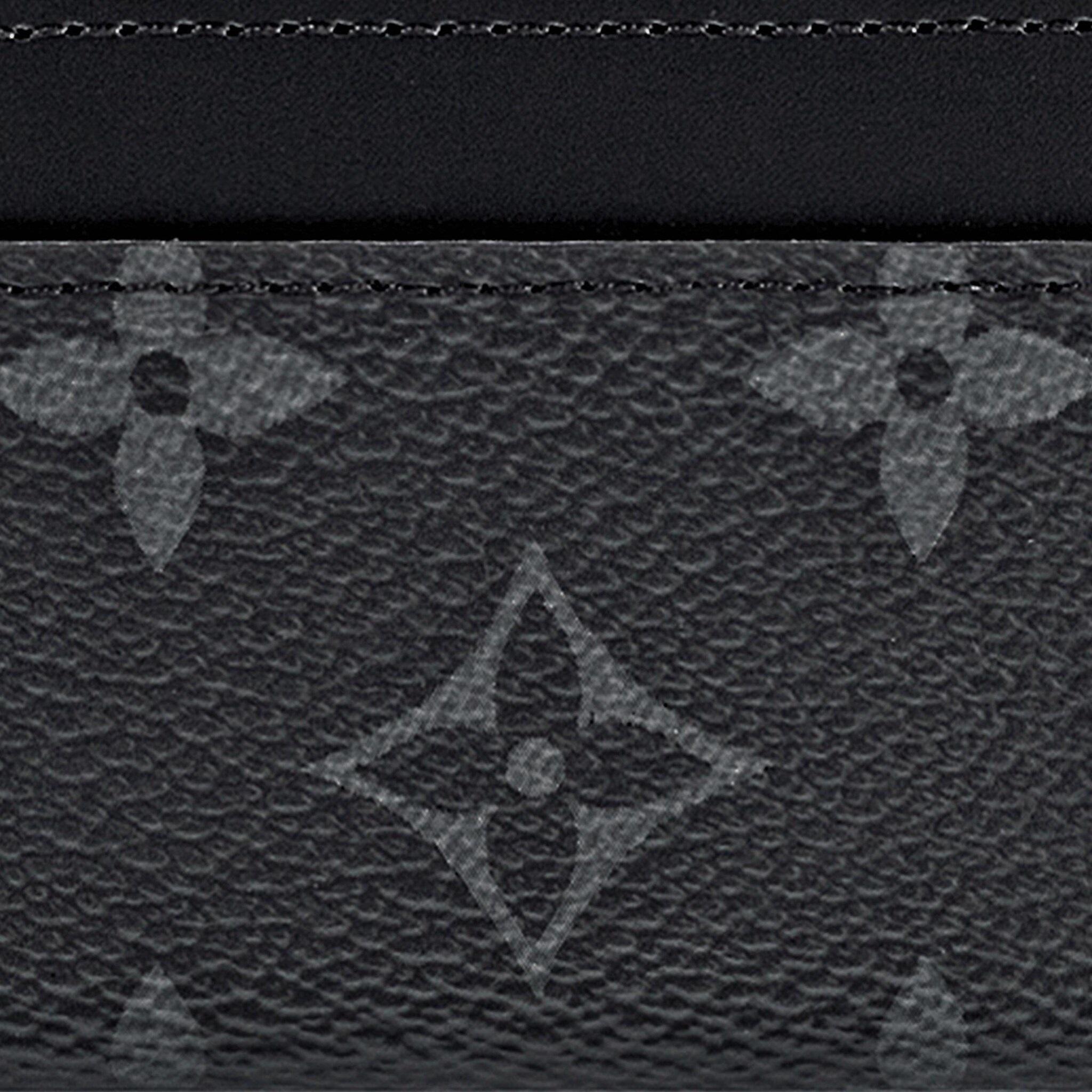 Louis Vuitton Double Card Holder Monogram Eclipse Canvas For Sale at ...