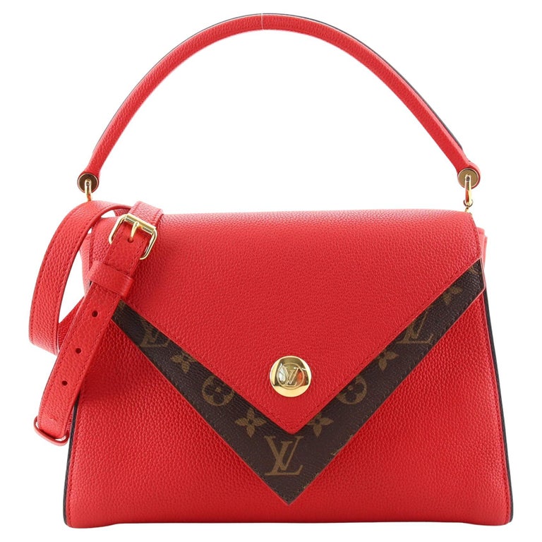 Louis Vuitton Double V Handbag Calfskin with Monogram Canvas For Sale ...