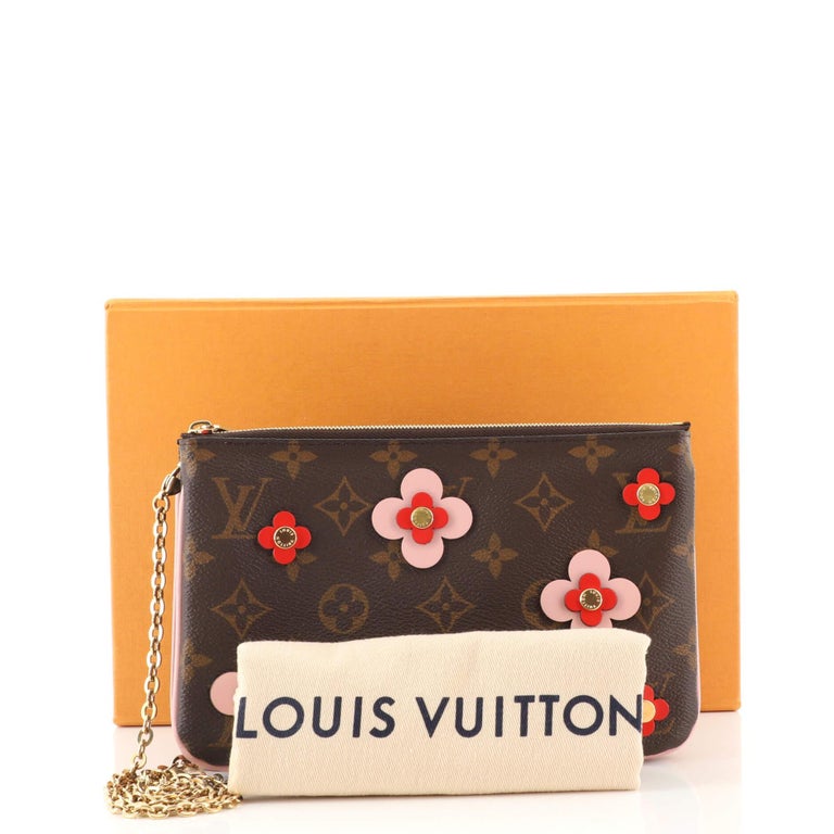 Louis Vuitton Double Zip Pochette Limited Edition Blooming Flowers ...