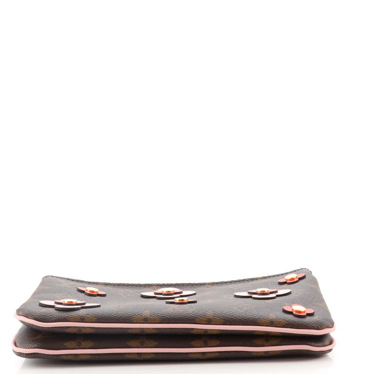 Louis Vuitton Double Zip Pochette Limited Edition Blooming Flowers ...
