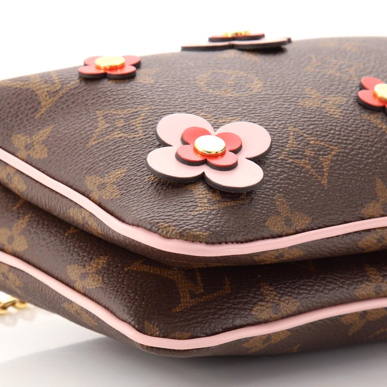 Louis Vuitton Double Zip Pochette Limited Edition Blooming Flowers ...