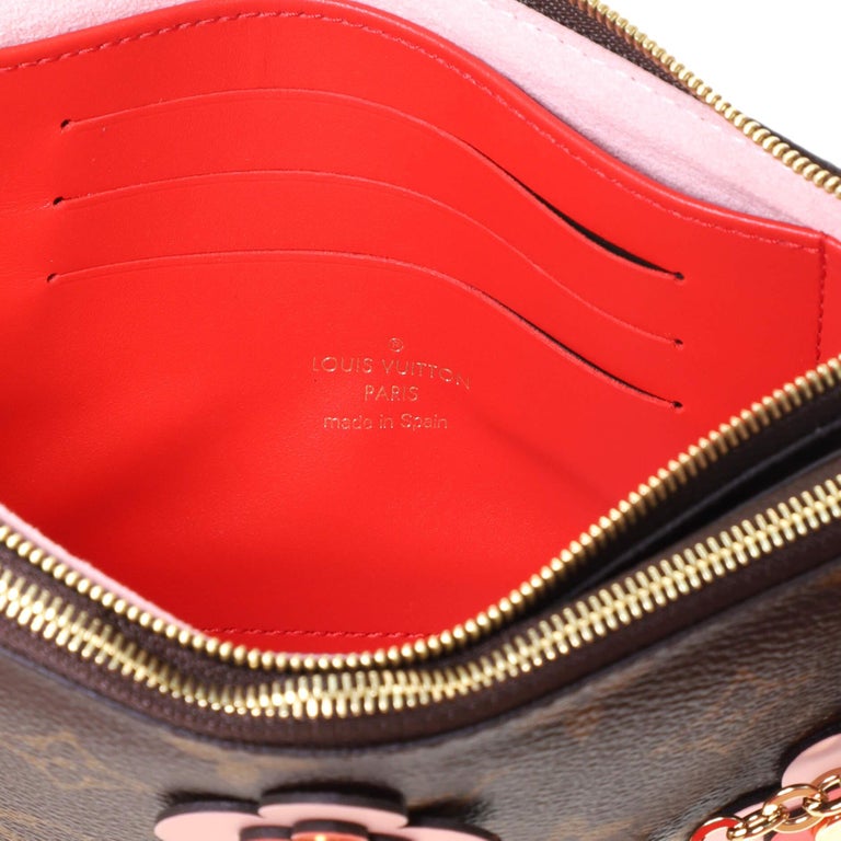 Louis Vuitton Double Zip Pochette Limited Edition Blooming Flowers ...