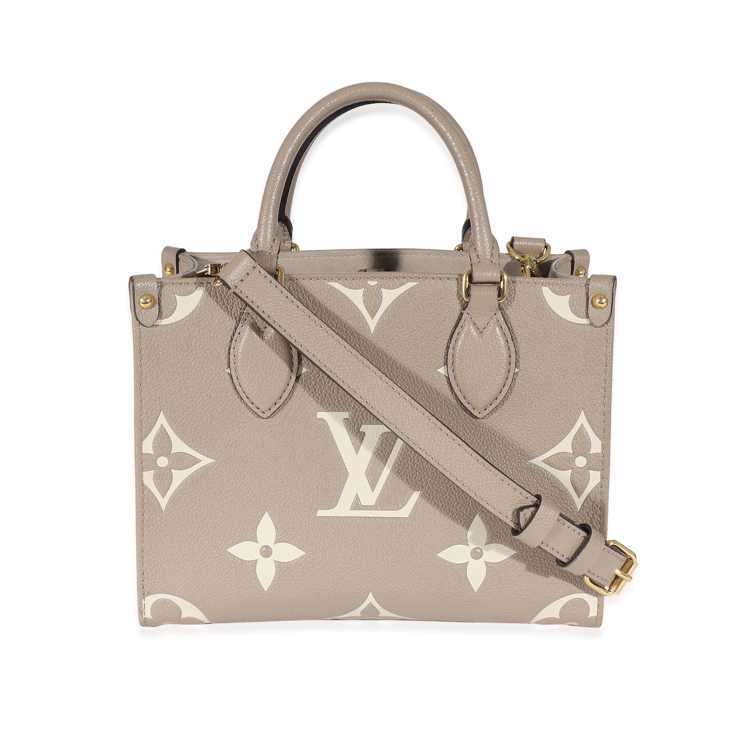 Louis Vuitton Dove Cream Monogram Empreinte Onthego PM For Sale at 1stDibs