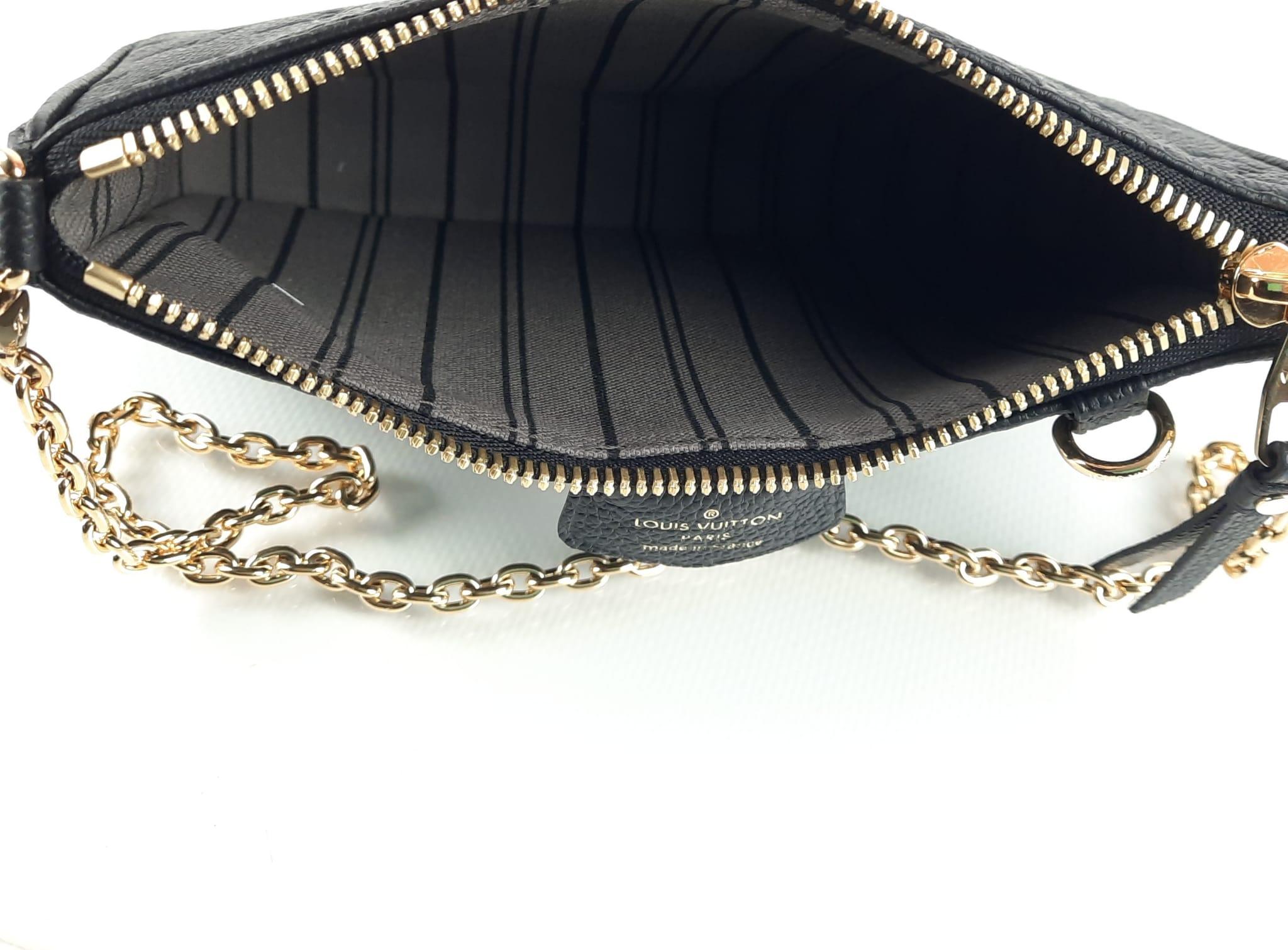 Louis Vuitton Easy Pouch On Strap Bag Black Monogram Empreinte For Sale ...