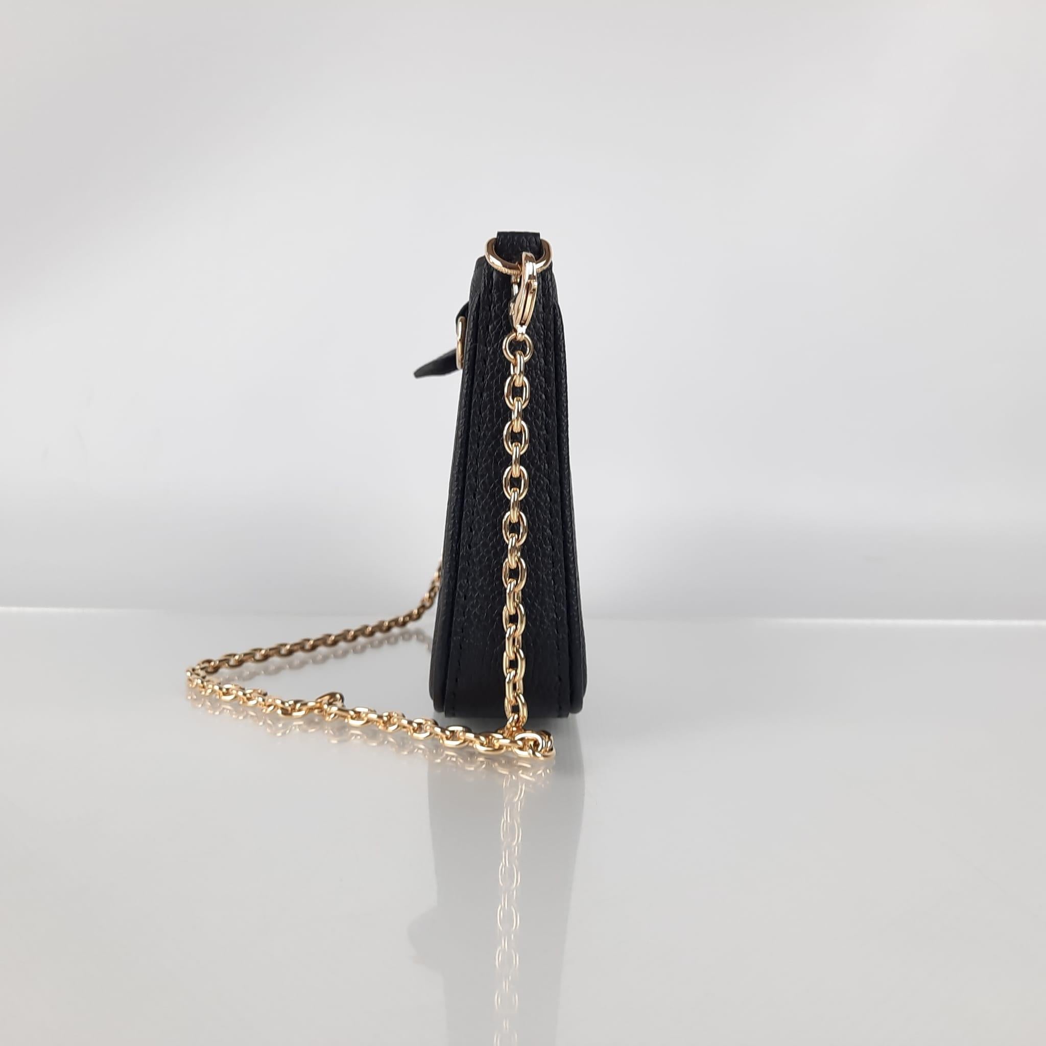 Louis Vuitton Easy Pouch On Strap Bag Black Monogram Empreinte For Sale ...