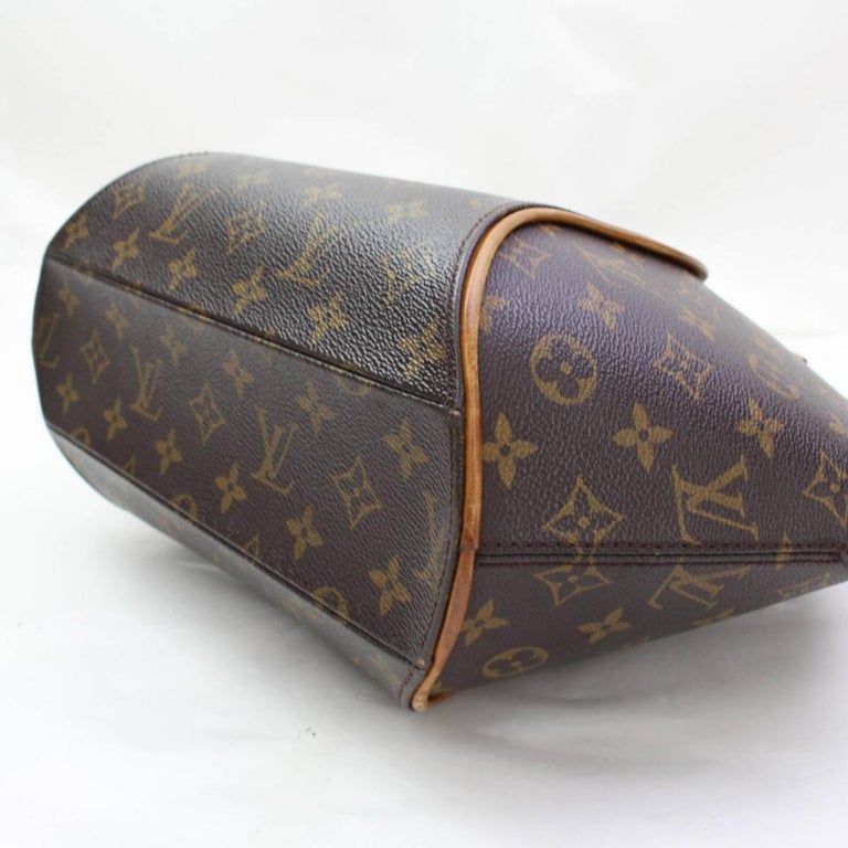 Louis Vuitton Ellipse Monogram Mm 867112 Brown Coated Canvas Satchel For Sale at 1stDibs