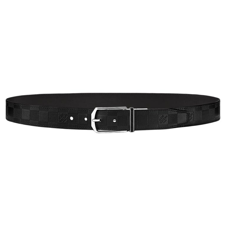 Louis Vuitton Embossed Damier Pattern Slender 35mm Reversible Belt For ...