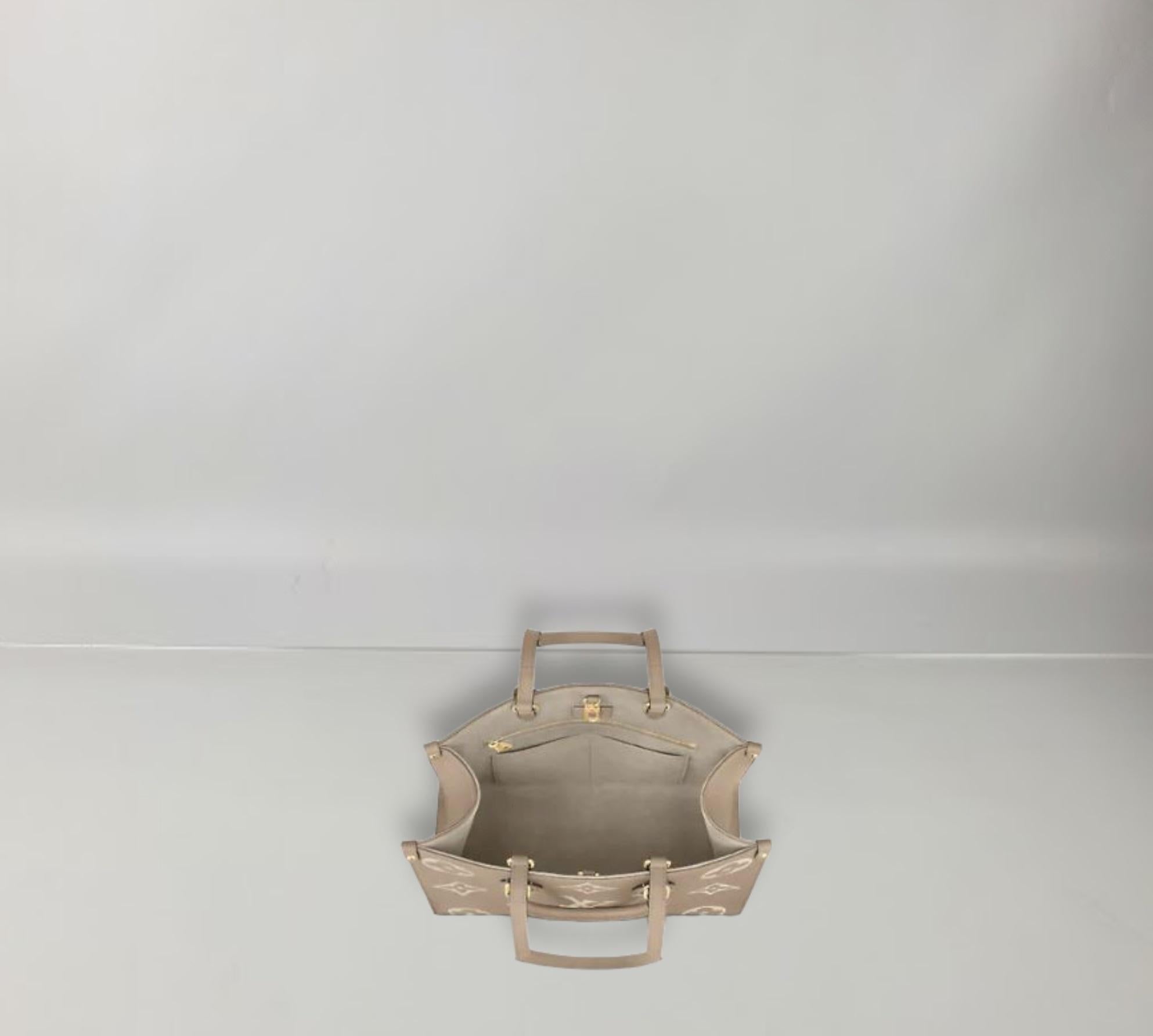 Louis Vuitton Embossed Grained Cowhide Leather Dove Beige, Cream White ...